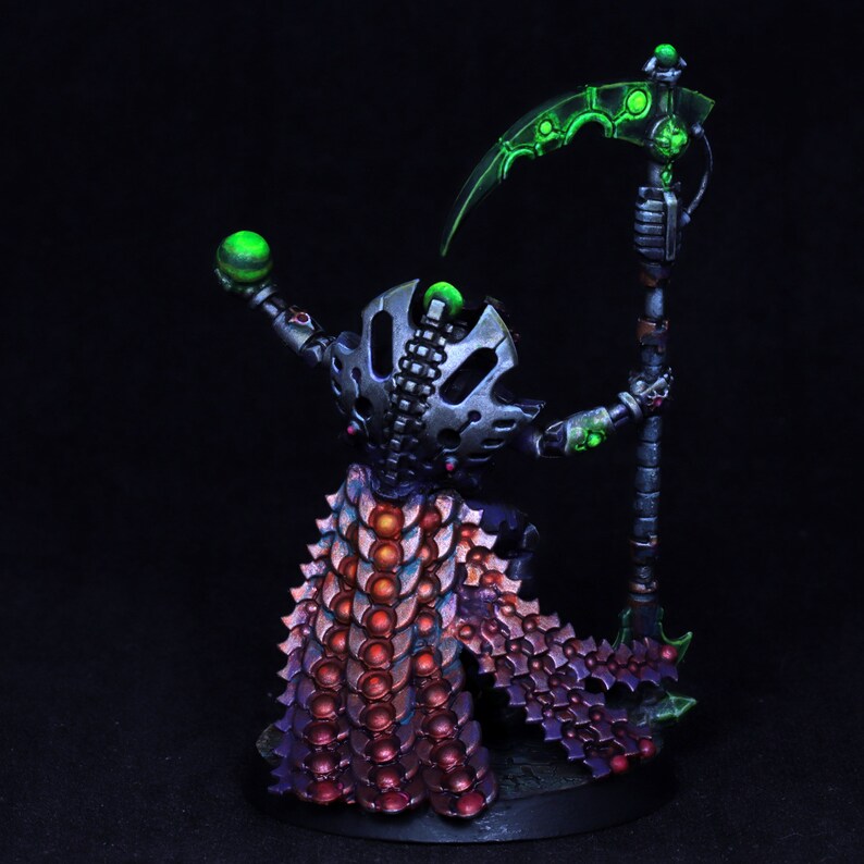 Painted Necron Overlord Miniature, Painted Warhammer Necrons, Painted Warhammer 40k, Painted ...