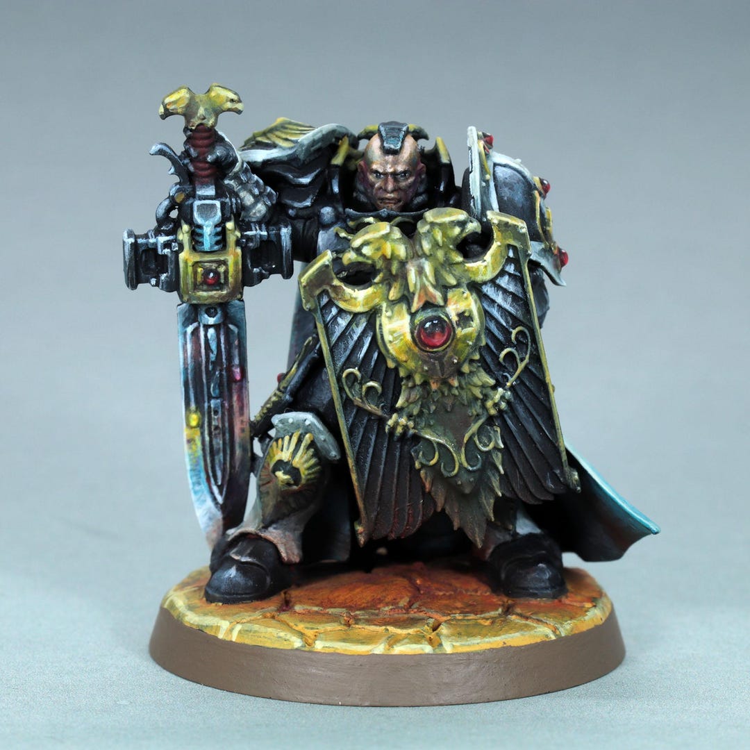 Painted Custodian Guard Miniature, Painted Adeptus Custodes Miniature ...