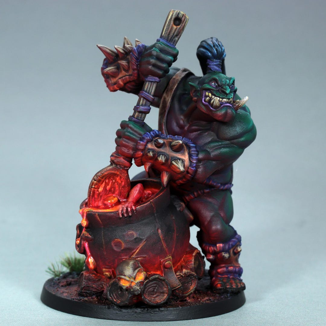 Painted Burtz Dwarfstew, Painted Ogre Cooking Pot, Painted Chef Ogre ...