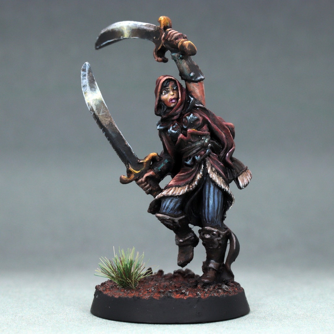 Painted Female Human Ranger Miniature, Paint D&D Hero Ranger, Painted ...