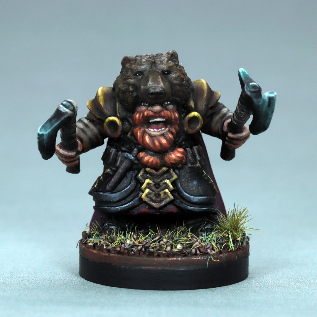 Painted Dwarf Ranger Miniature, Painted Dnd Dwarf Miniature,paint ...