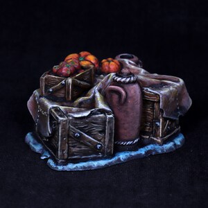 Painted Market Stall Miniature, Painted Dungeons and Dragons Furniture ...