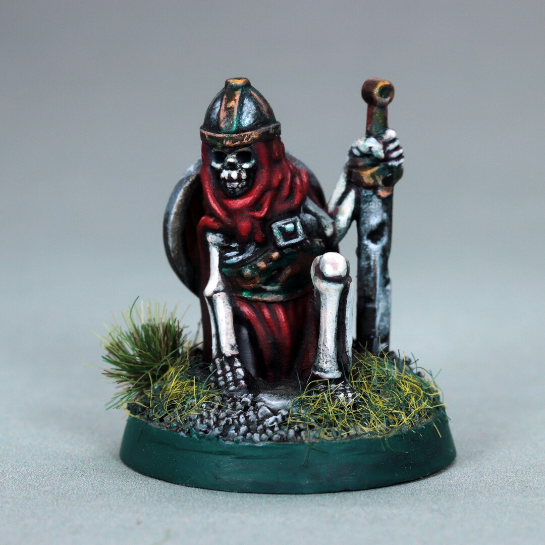Painted Dnd Skeleton Guard Miniature, Painted Dnd Skeleton With Swrod ...