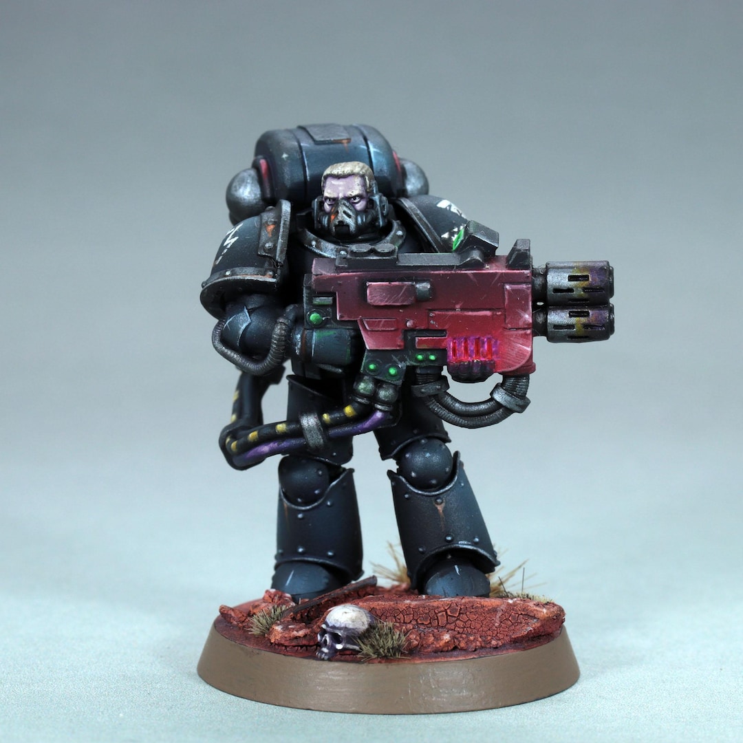 Painted Eradicator Miniature, Painted Dark Angels Devastator, Painted ...