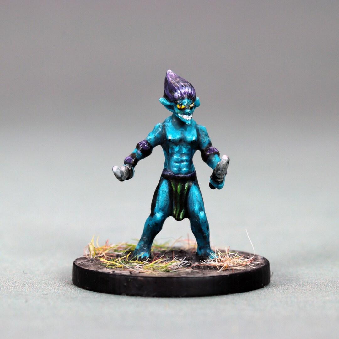 Painted Quickling Miniature Painted Gnome Rogue Miniature - Etsy