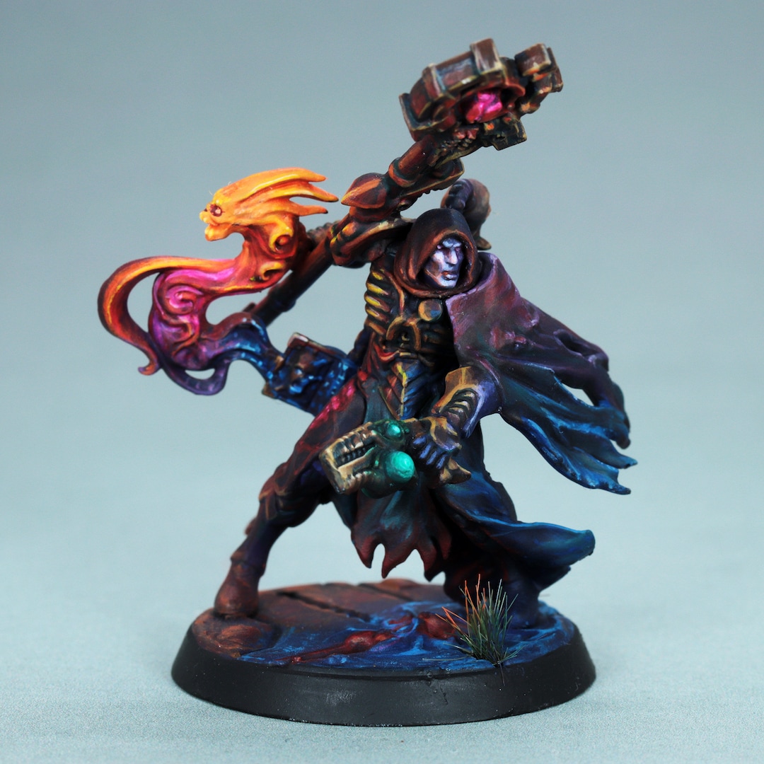 Paint Starcide Necromancer Miniature, Legion of the Black Sun, Chaos ...