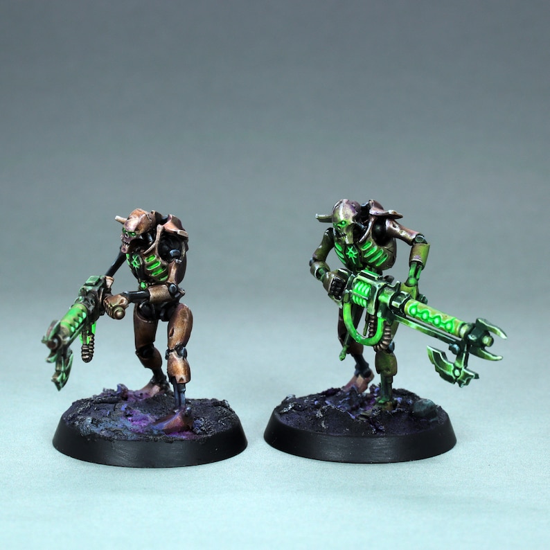 Painted Necron Warrior Miniatures,painted Warhammer 40k Necrons,painted ...