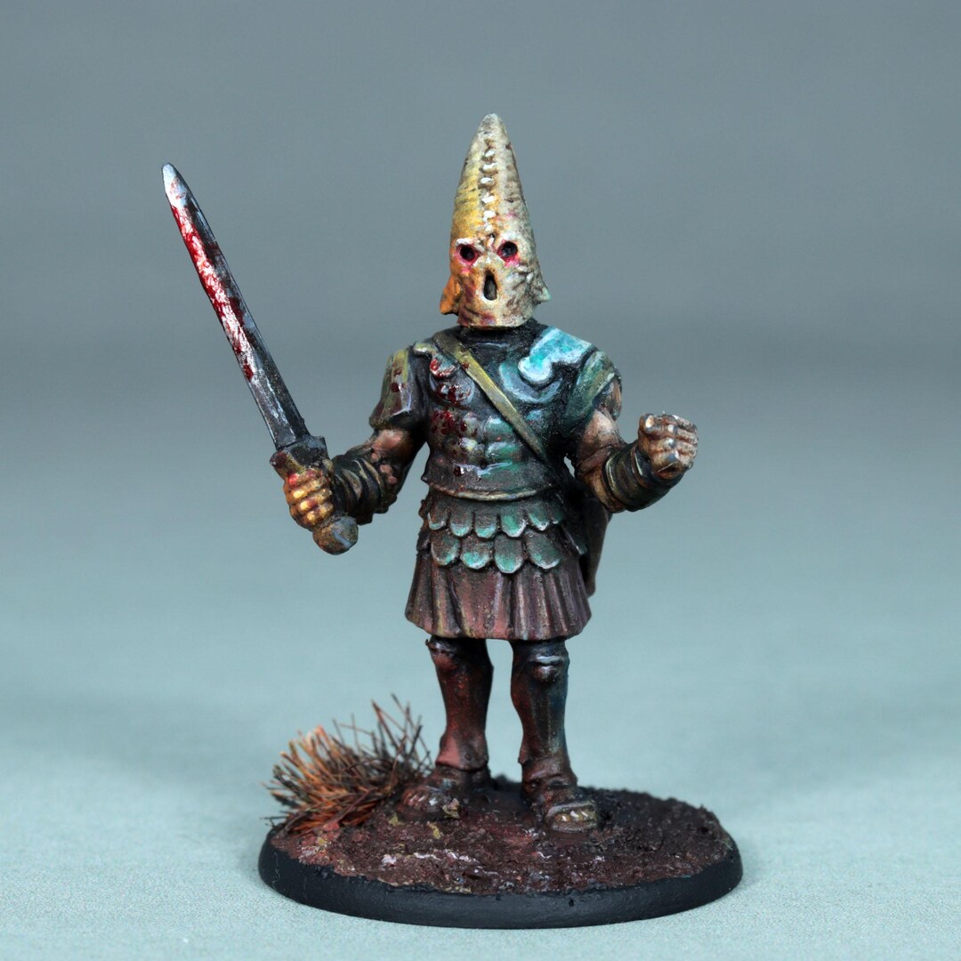 Painted Cultist Trench Crusade, Painted Stargrave Warrior Mini, Paint ...