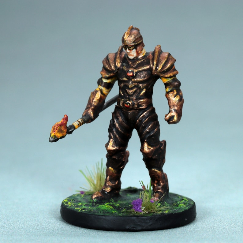 Painted Dnd Guard Miniature, Painted Warrior Miniature, Painted Human ...