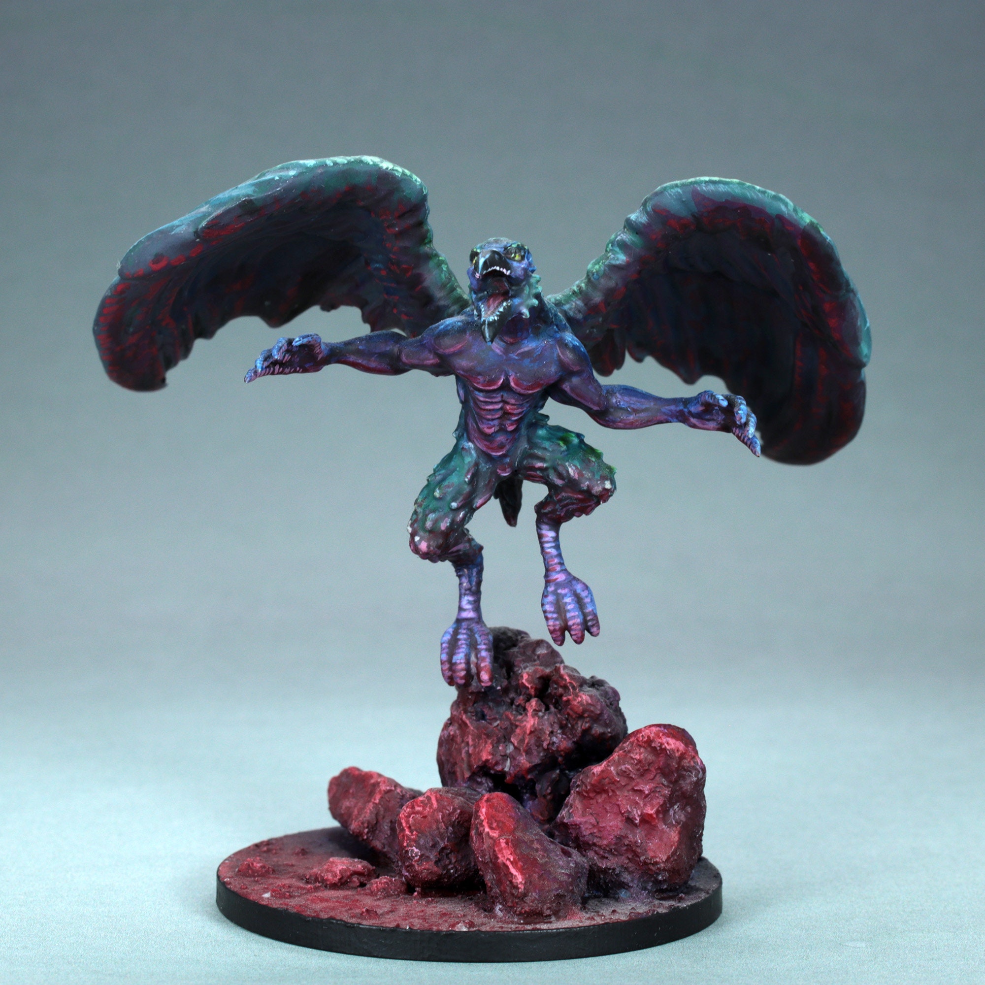 Painted Vrock Miniature, Painted Dnd Devil Miniature, Painted Demon ...
