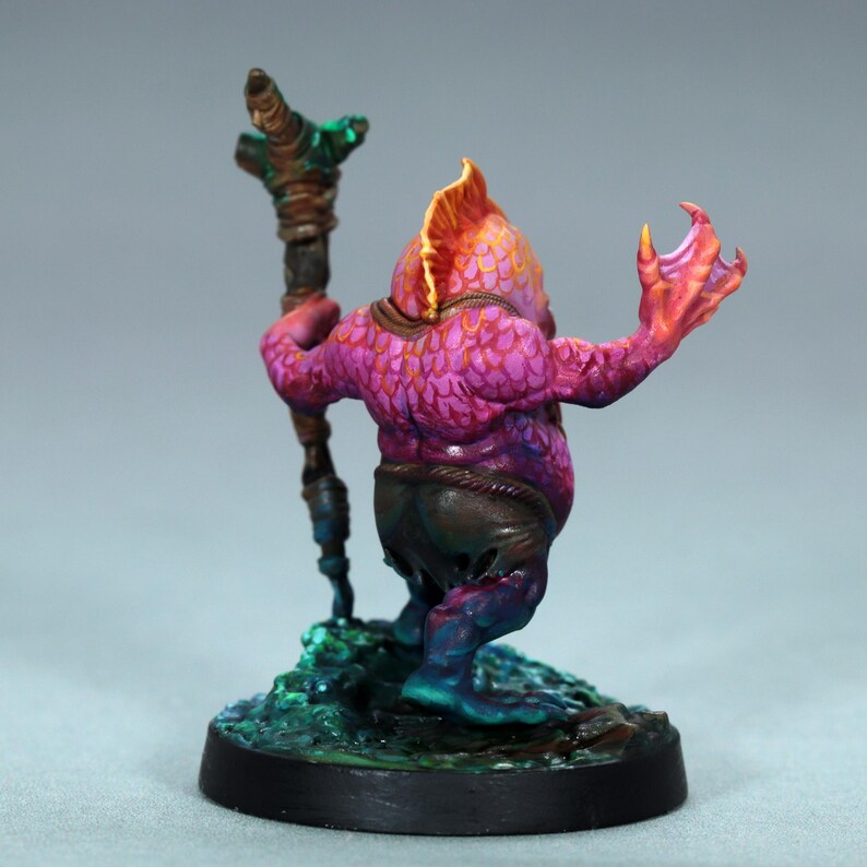 Painted Kuo-toa Fighter Miniature, Painted Triton Miniature, Painted ...