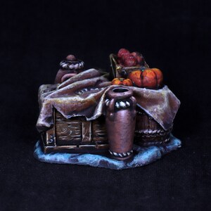 Painted Market Stall Miniature, Painted Dungeons and Dragons Furniture ...