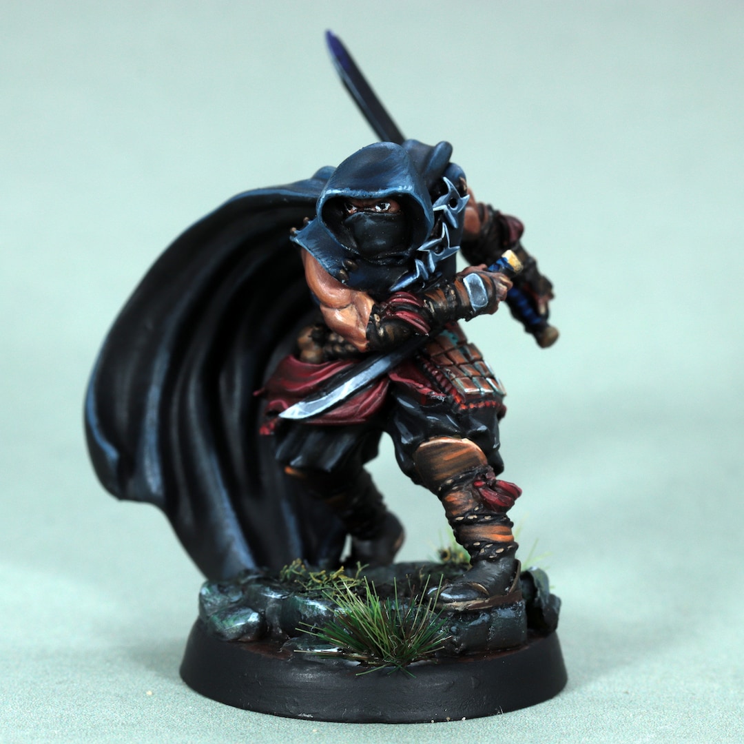 Painted Assassin Miniature, Painted Dnd Ninja Miniature, Painted Rogue ...