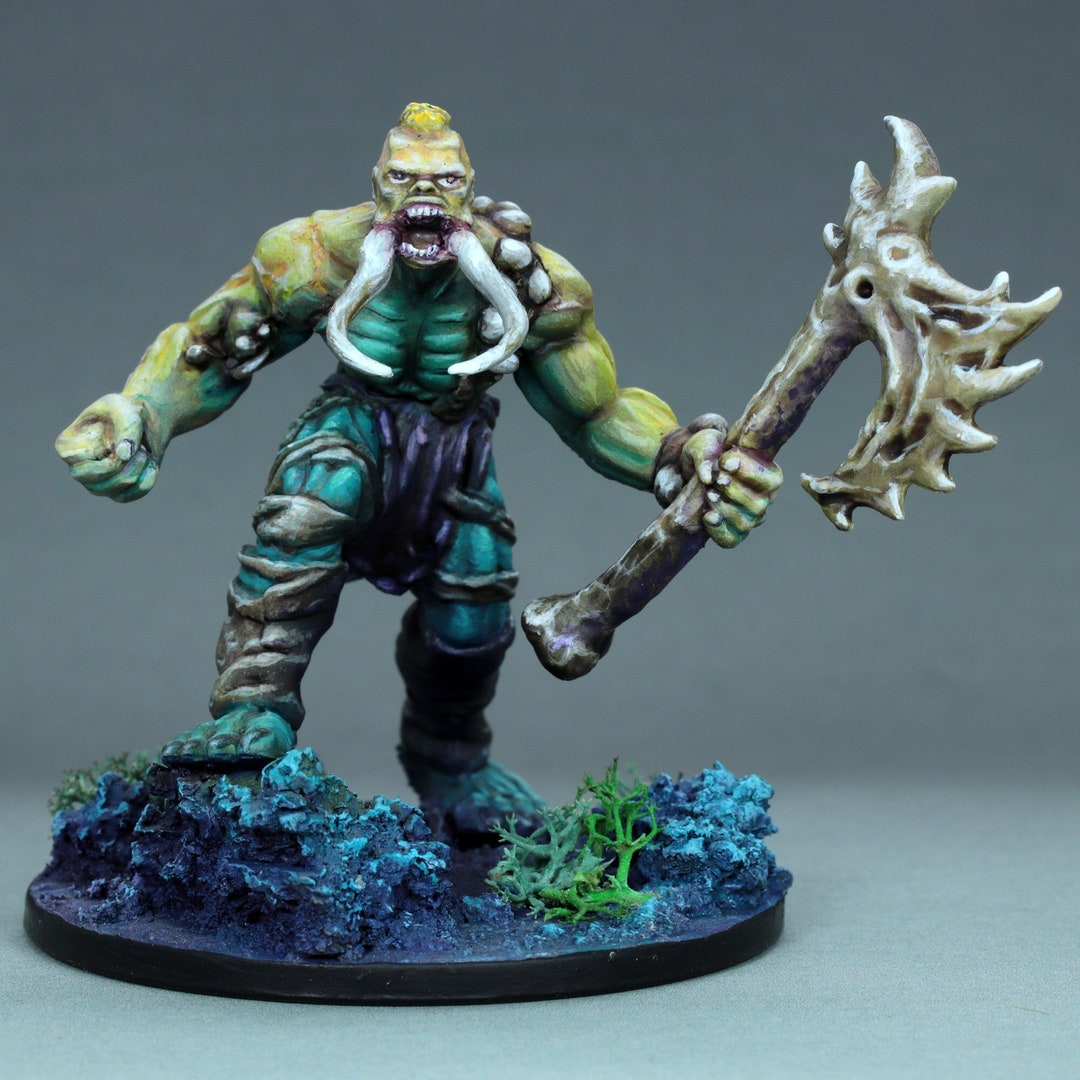 Painted Cave Giant Miniature, Painted Dnd Giant Miniature, Painted Ogre ...