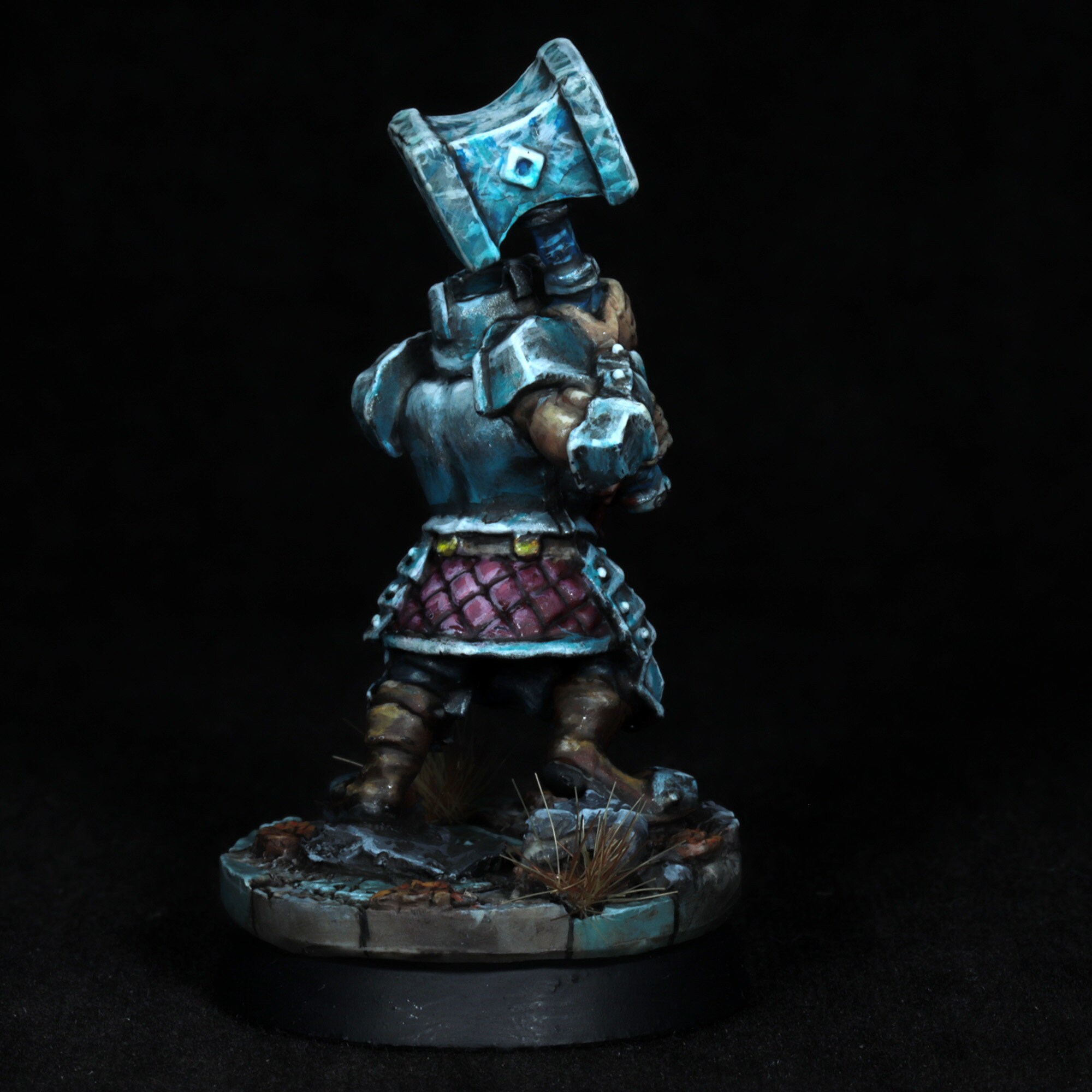Painted Dwarf Barbarian Miniature Paint Dwarf Greathammer - Etsy