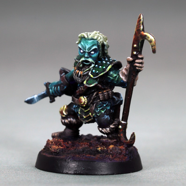 Painted Derro Captain Miniature, Painted Dnd Dwarf Miniature, Painted ...
