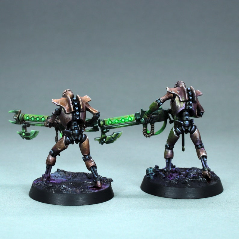 Painted Necron Warrior Miniatures,painted Warhammer 40k Necrons,painted ...