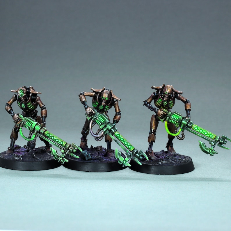 Painted Necron Warrior Miniatures,painted Warhammer 40k Necrons,painted ...
