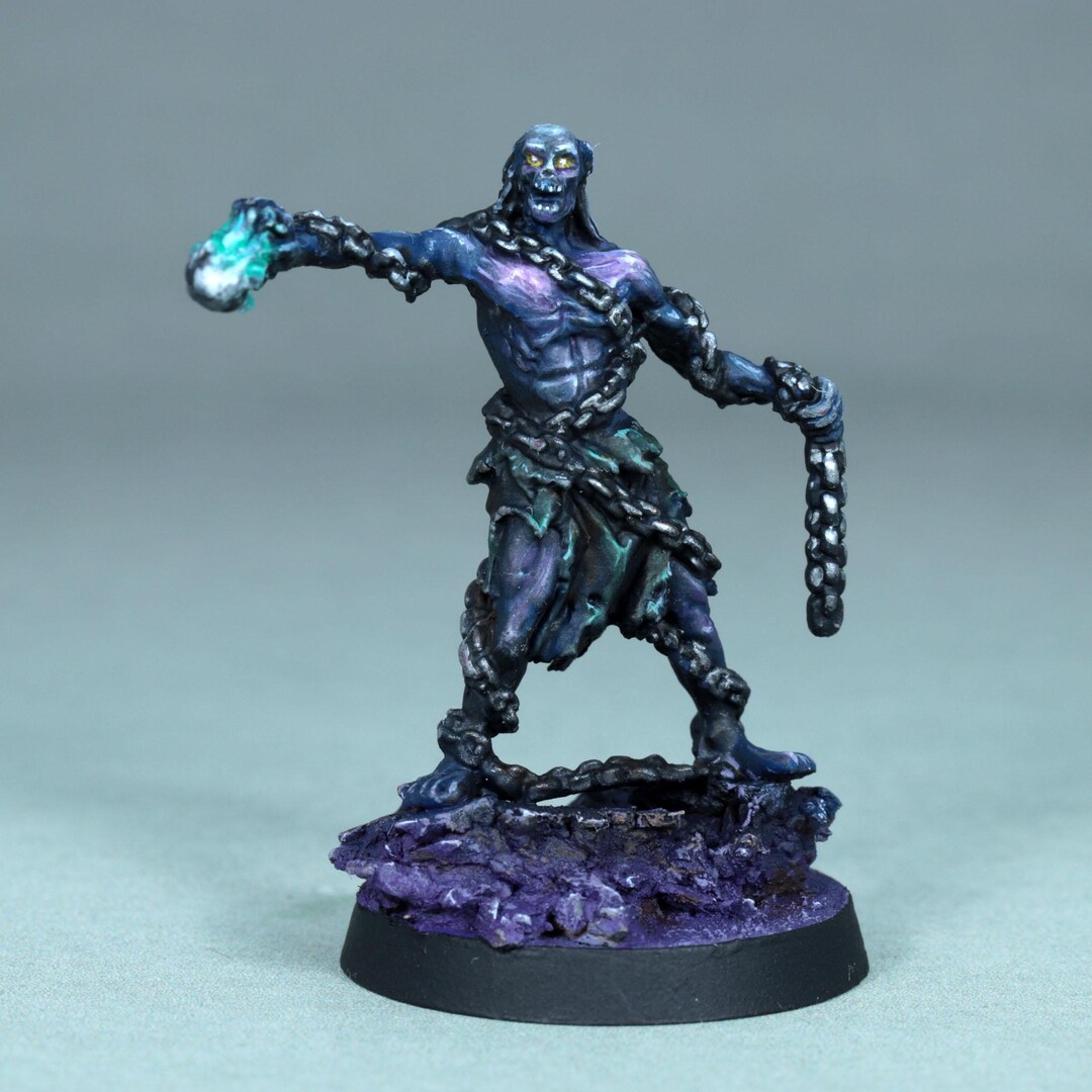 Painted Chain Devil Miniature, Painted Dnd Demon, Painted Fire Zombie ...