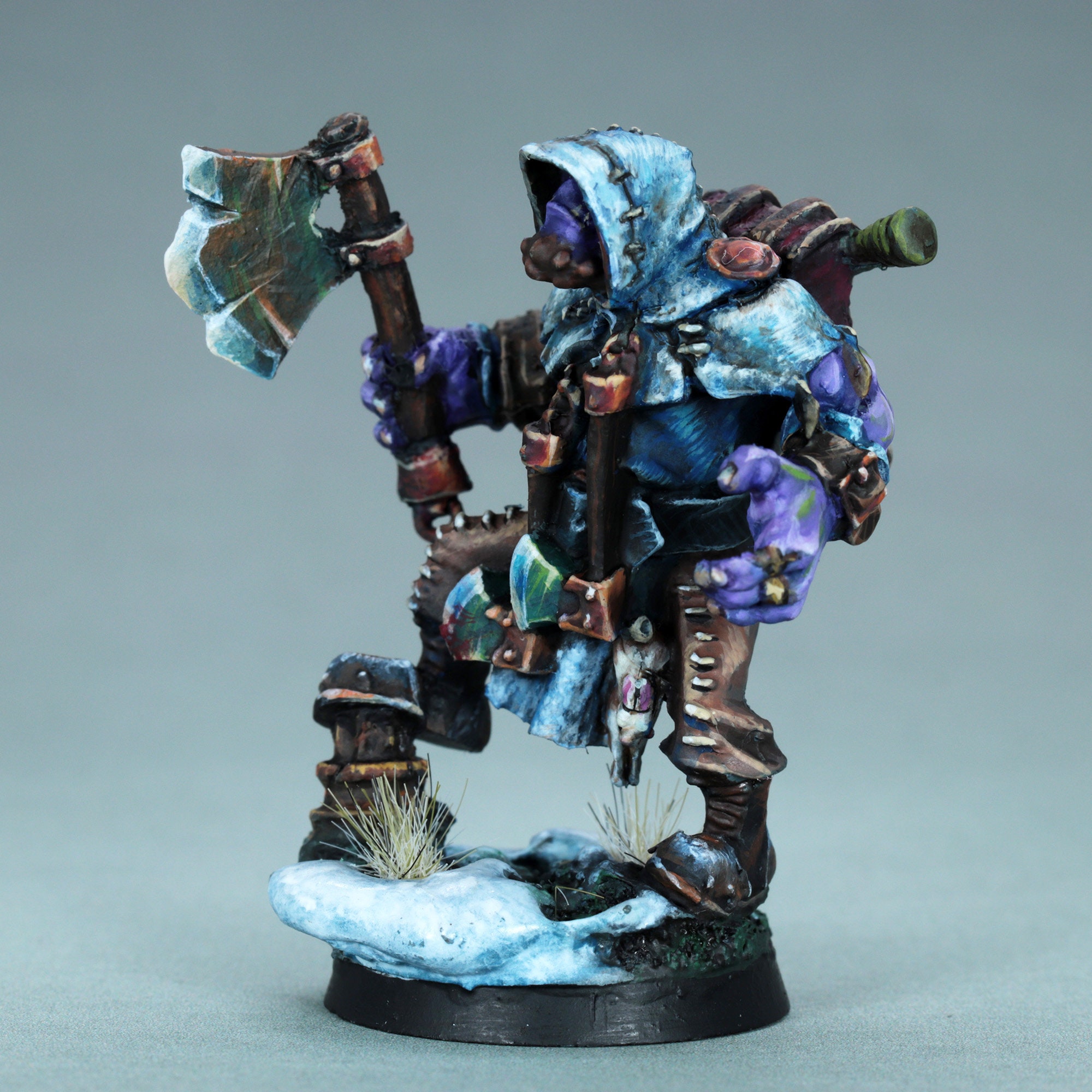 Painted Half-orc Ranger Miniature, Painted Dnd Halforc Miniature ...
