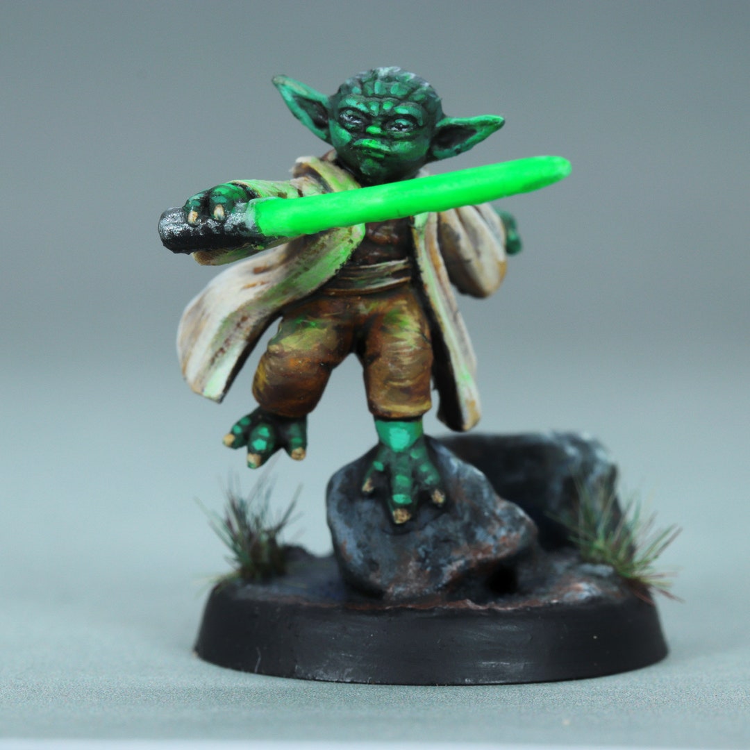 Painted Master Yoda Miniature, Paint Star Wars Yoda Miniature, Painted ...