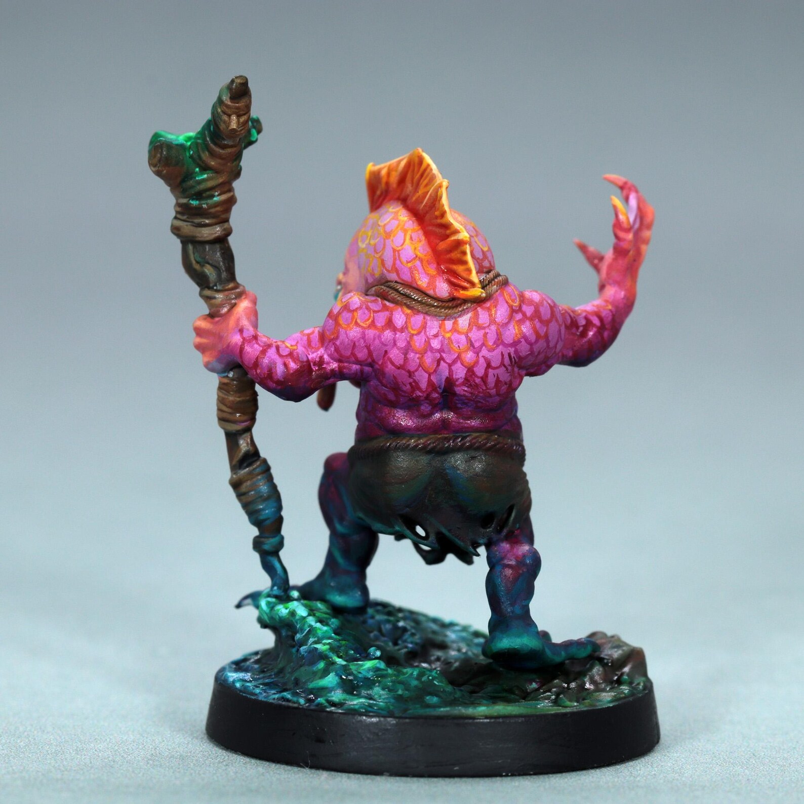 Painted Kuo-toa Fighter Miniature, Painted Triton Miniature, Painted ...