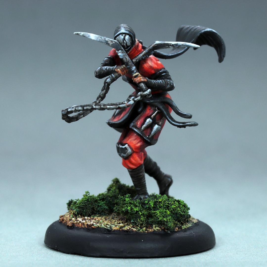 Painted Rogue Miniature, Painted D&d Ninja Miniature, Paint Assassin ...
