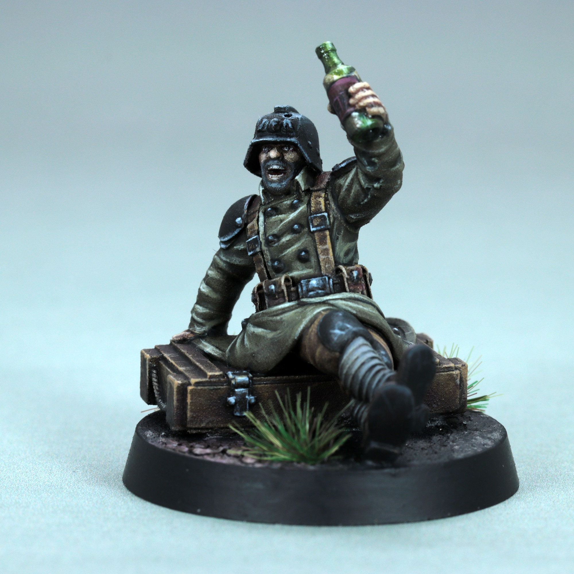Painted Death Korps of Krieg Miniature, Painted Drunk Krieg Miniature ...