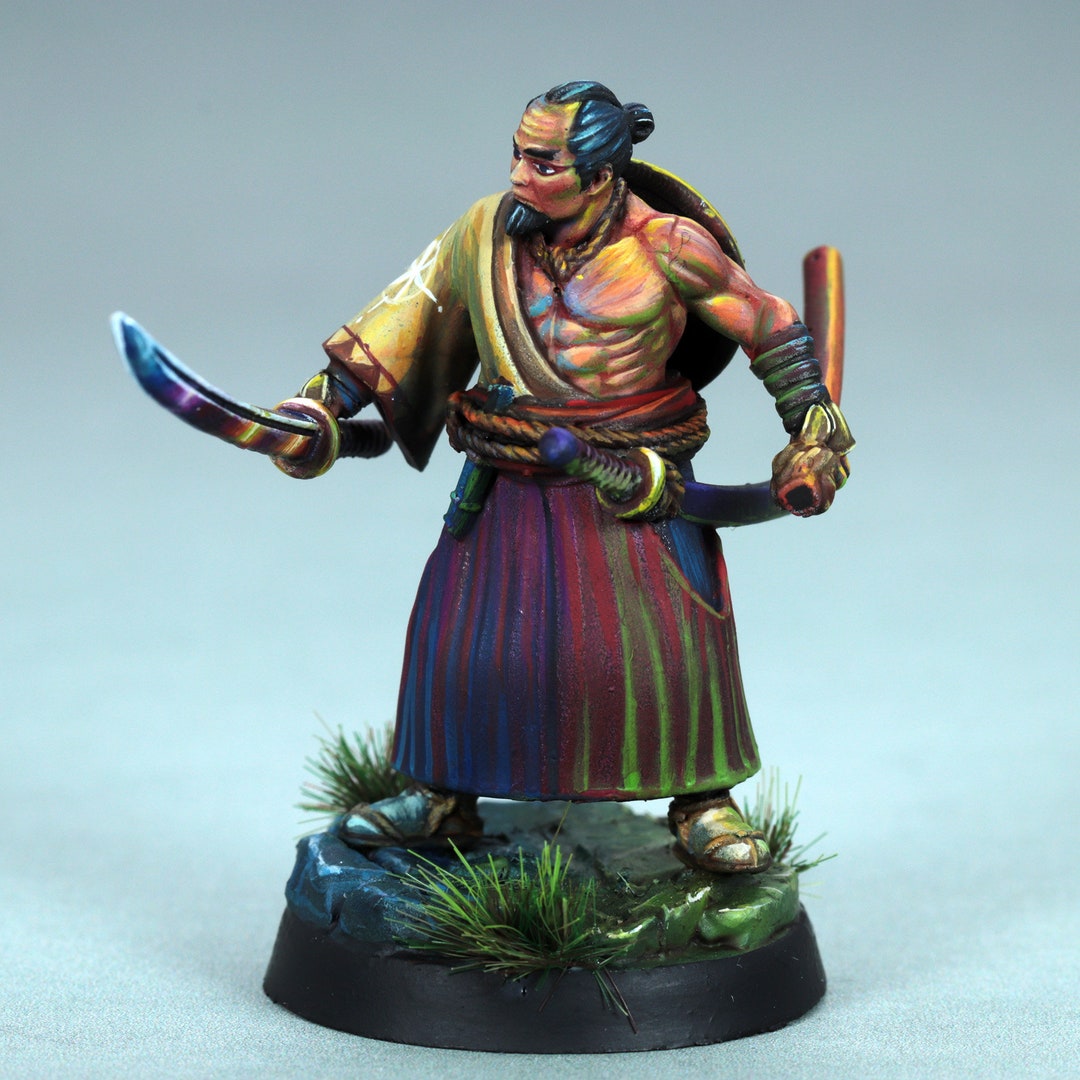 Painted Samurai Miniature Painted Dnd Samurai Painted - Etsy