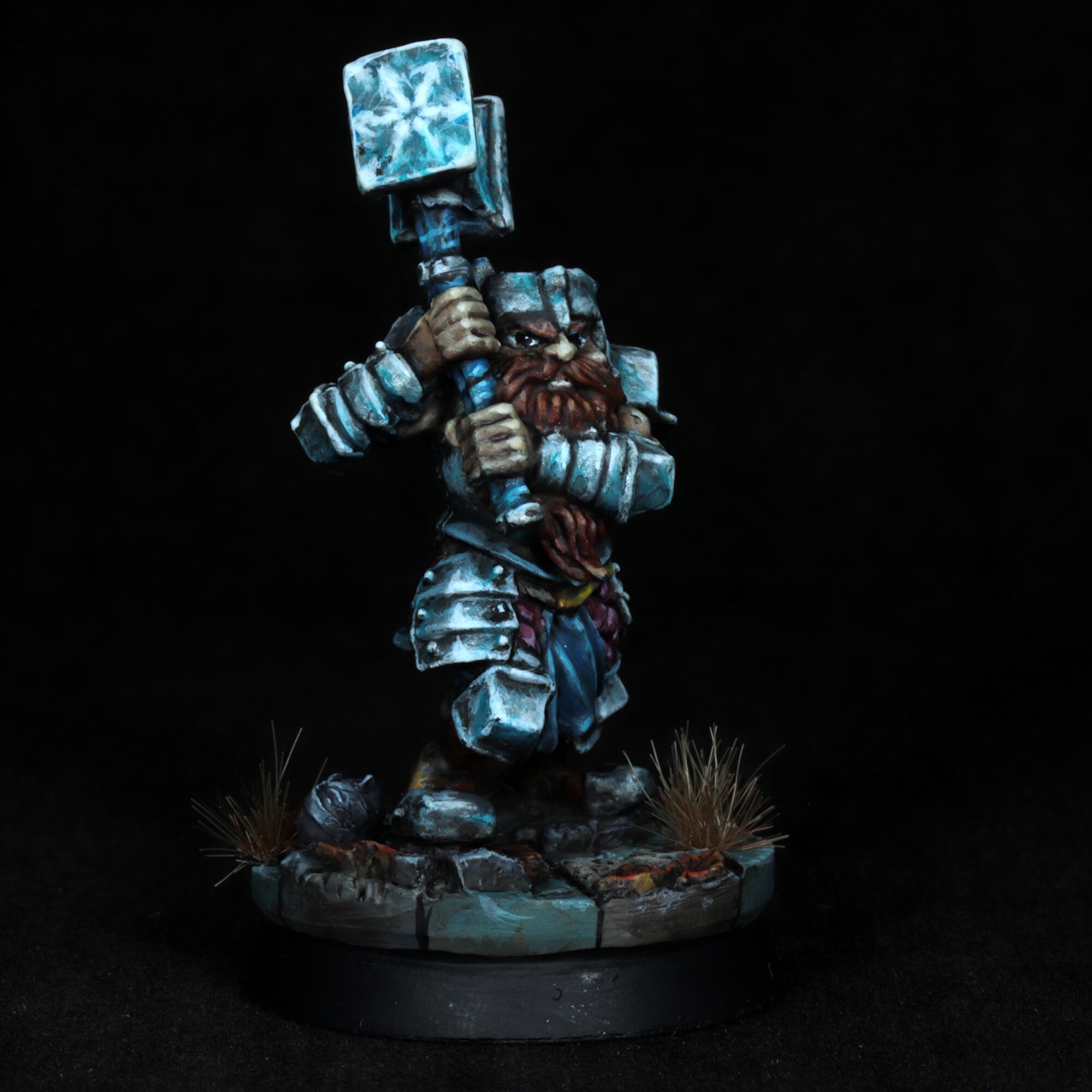 Painted Dwarf Barbarian Miniature Paint Dwarf Greathammer - Etsy