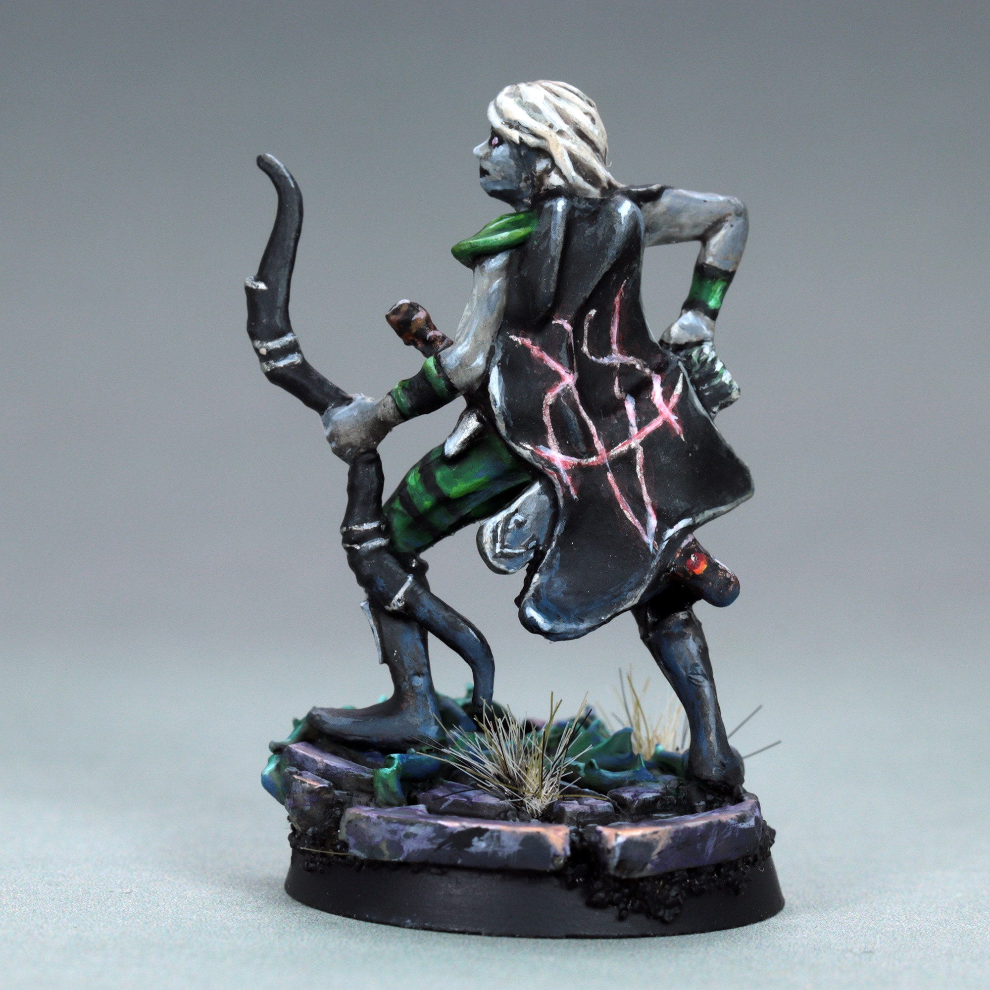 Painted Female Half Drow Miniature,paint D&D Half-drow Miniature ...