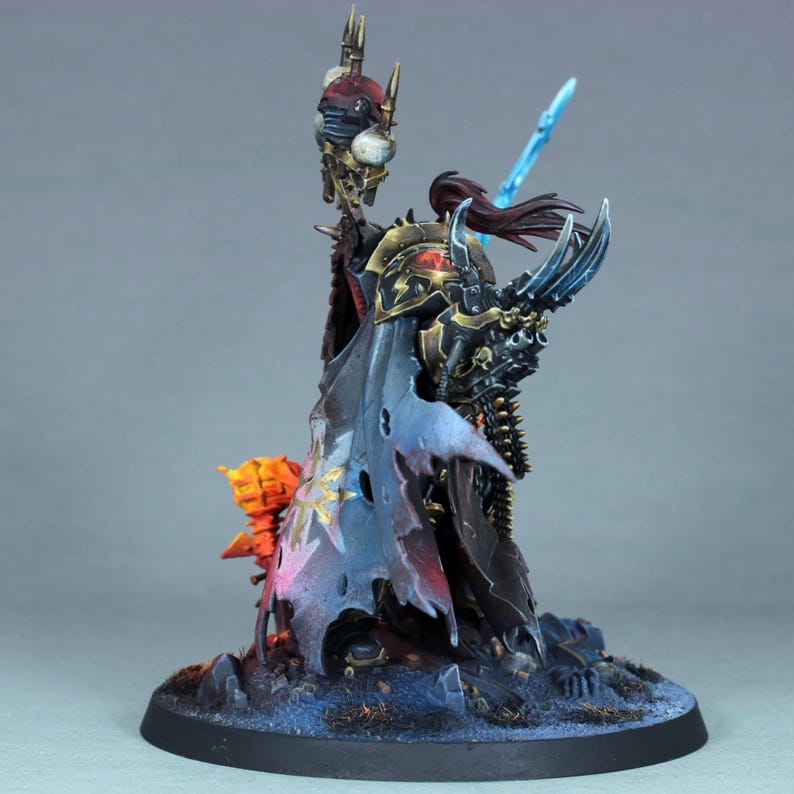 Painted Abaddon the Despoiler Miniature, Painted Black Legion Warmaster ...
