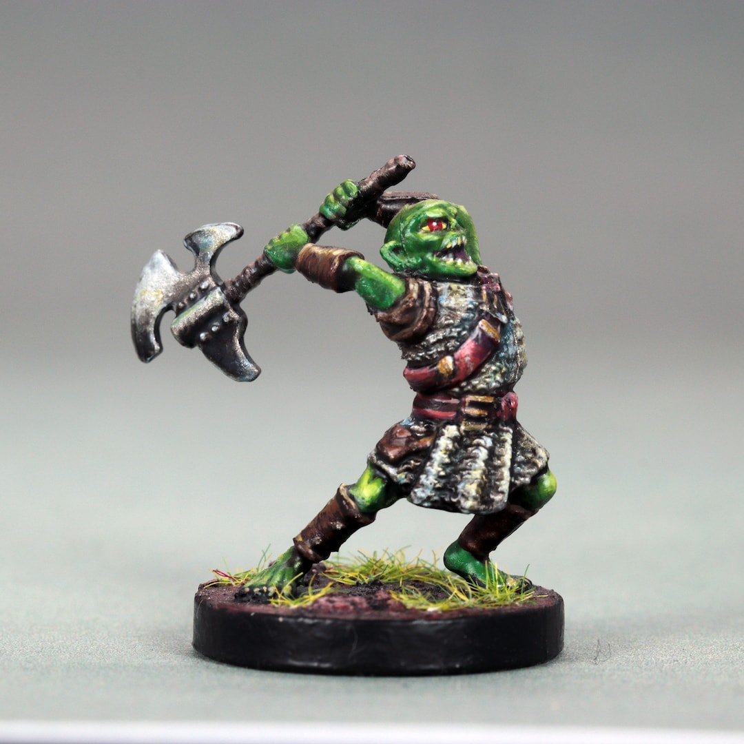 Painted Goblin Warrior Miniature, Painted Goblin Boss, Painted Dnd ...