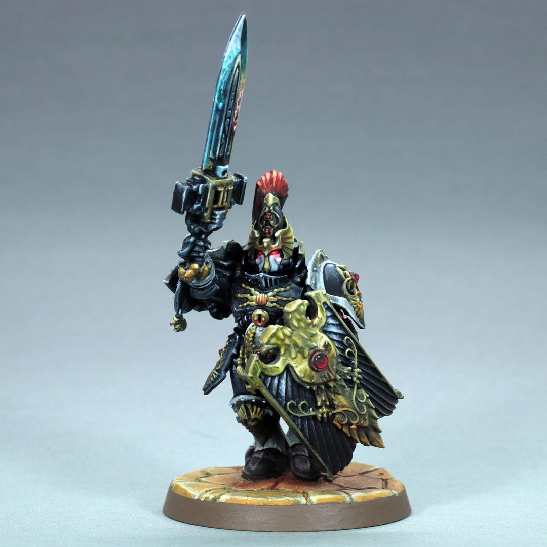 Painted Custodian Guard Miniature, Painted Adeptus Custodes Miniature ...
