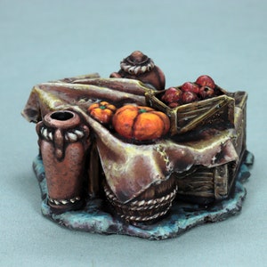 Painted Market Stall Miniature, Painted Dungeons and Dragons Furniture ...