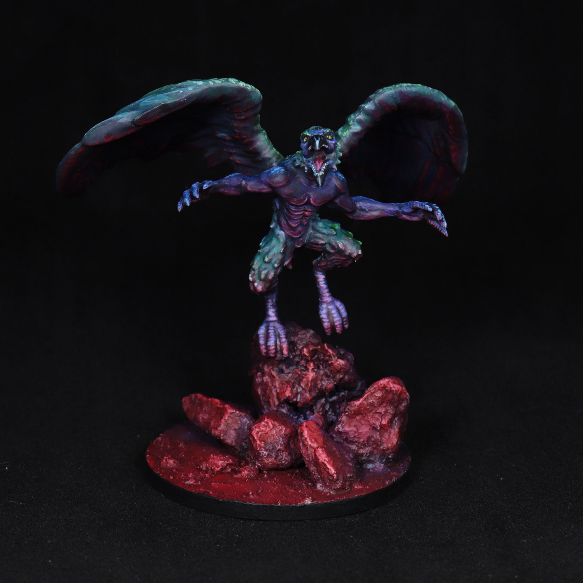 Painted Vrock Miniature, Painted Dnd Devil Miniature, Painted Demon Vrock,painted Demon ...