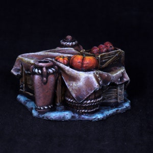 Painted Market Stall Miniature, Painted Dungeons and Dragons Furniture ...
