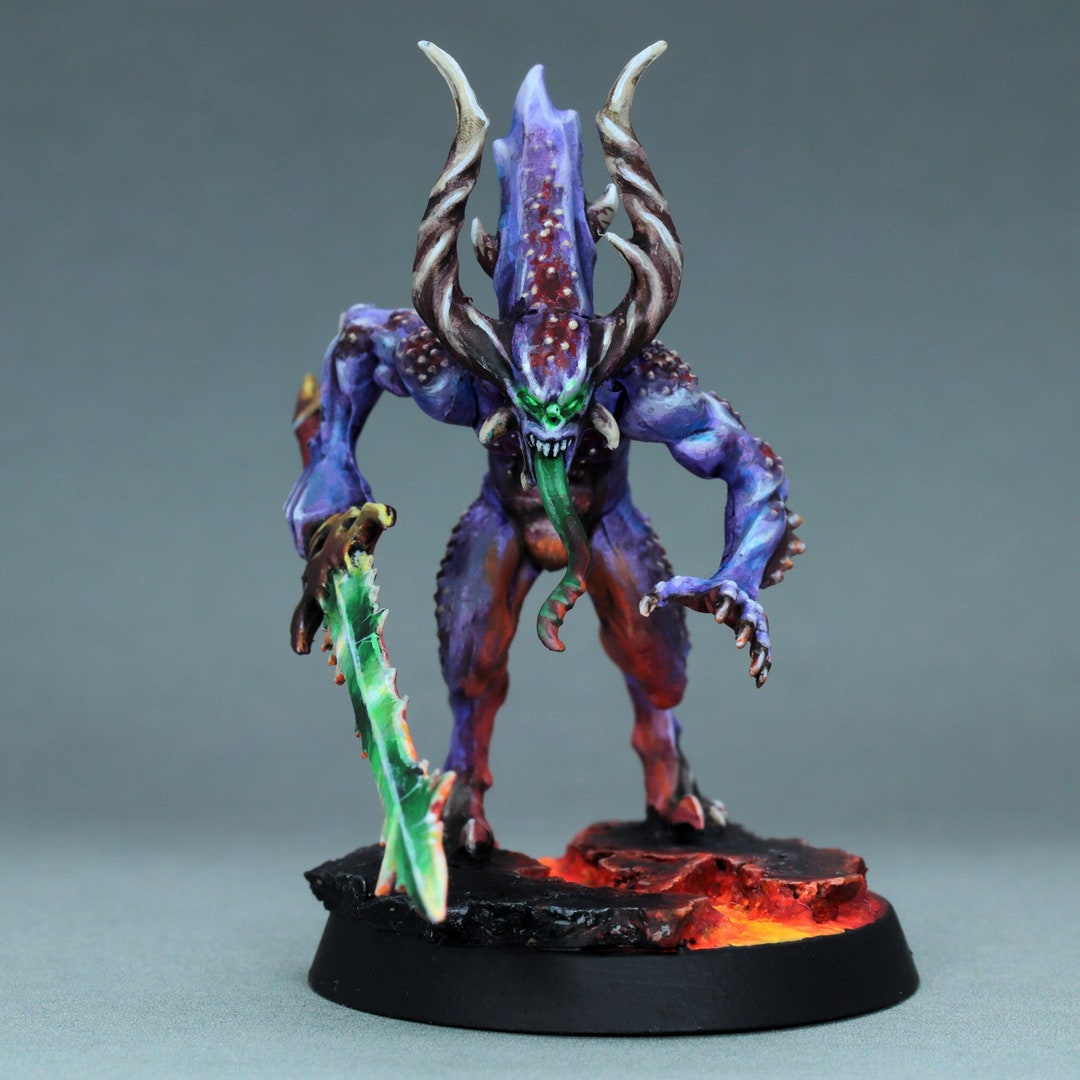 Painted Bloodletter Miniature, Paint Daemon of Khorne,warhammer Daemon ...