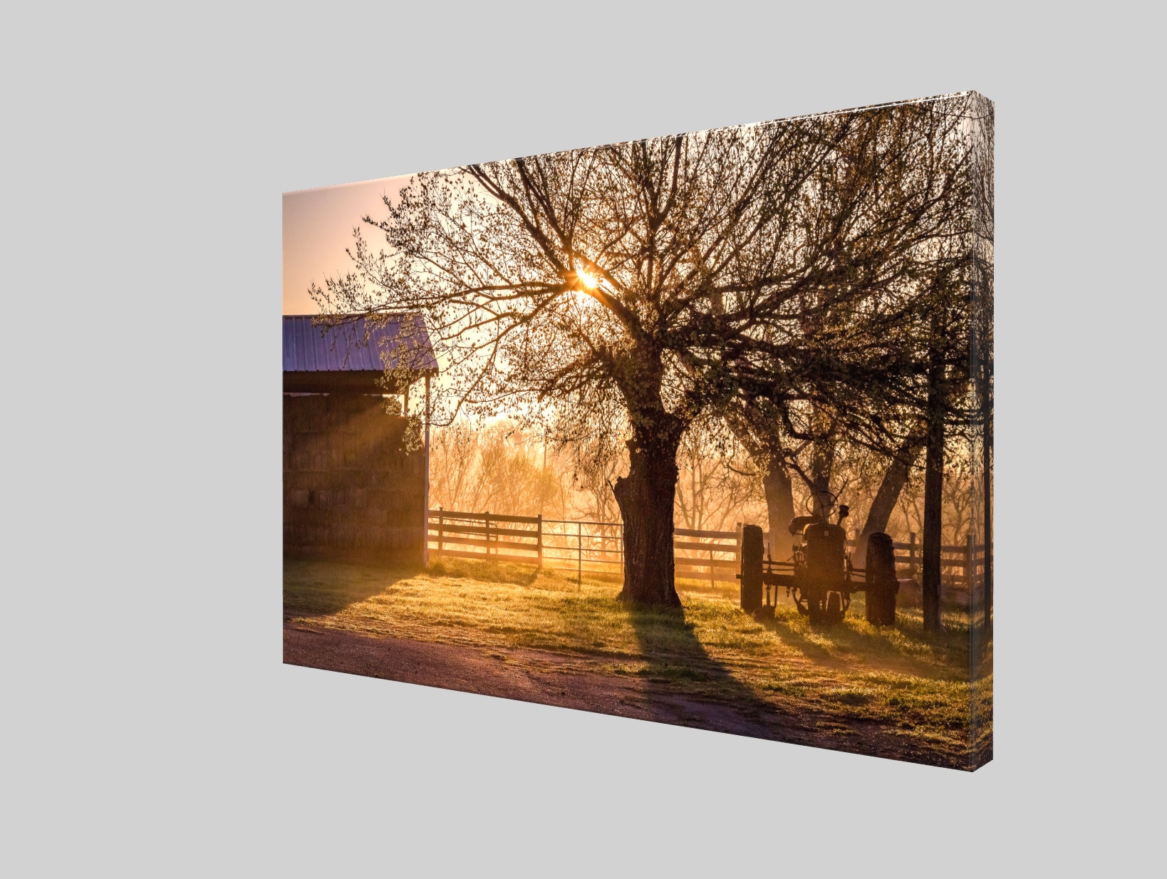 Texas Ranch PRINT - Antique Tractor & Barn - Original Photograph ...
