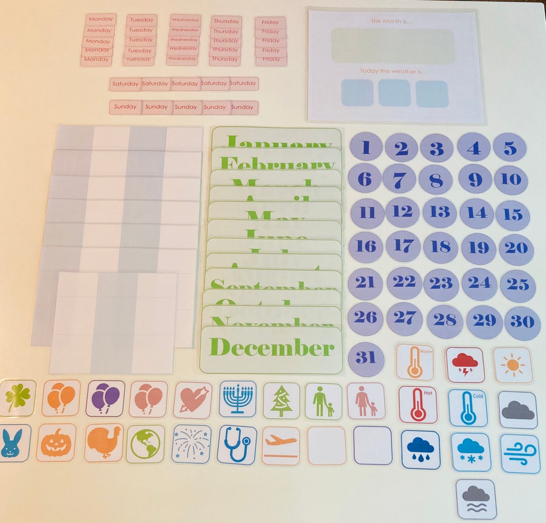 Monthly Linear Calendar Printable File - Etsy
