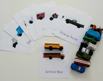 Montessori Printable Figure Matching Flash Cards Safari Toob | Etsy