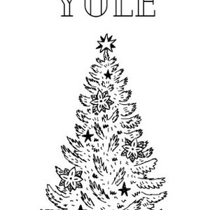 Yule Printable Coloring Story Book - Etsy