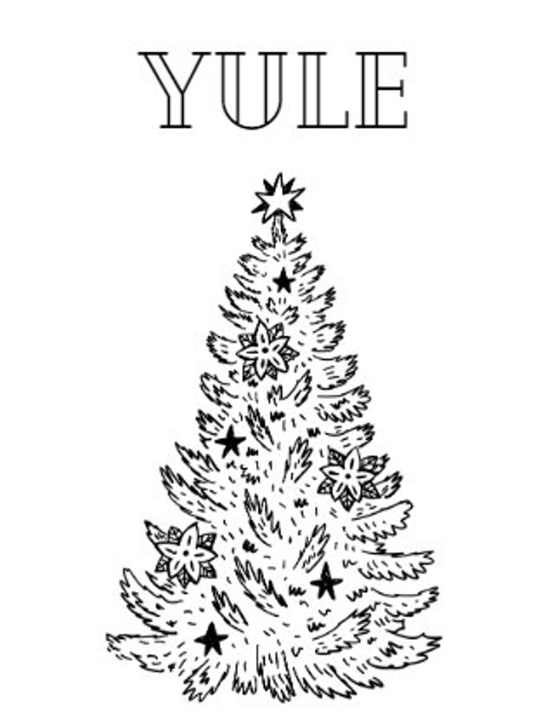 Yule Printable Coloring Story Book - Etsy