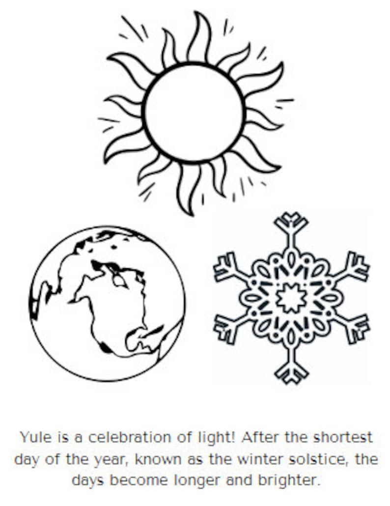 Yule Printable Coloring Story Book - Etsy