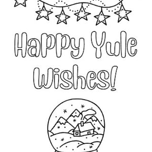 Yule Printable Coloring Story Book - Etsy