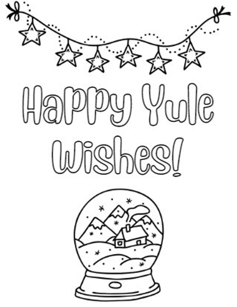 Yule Printable Coloring Story Book - Etsy