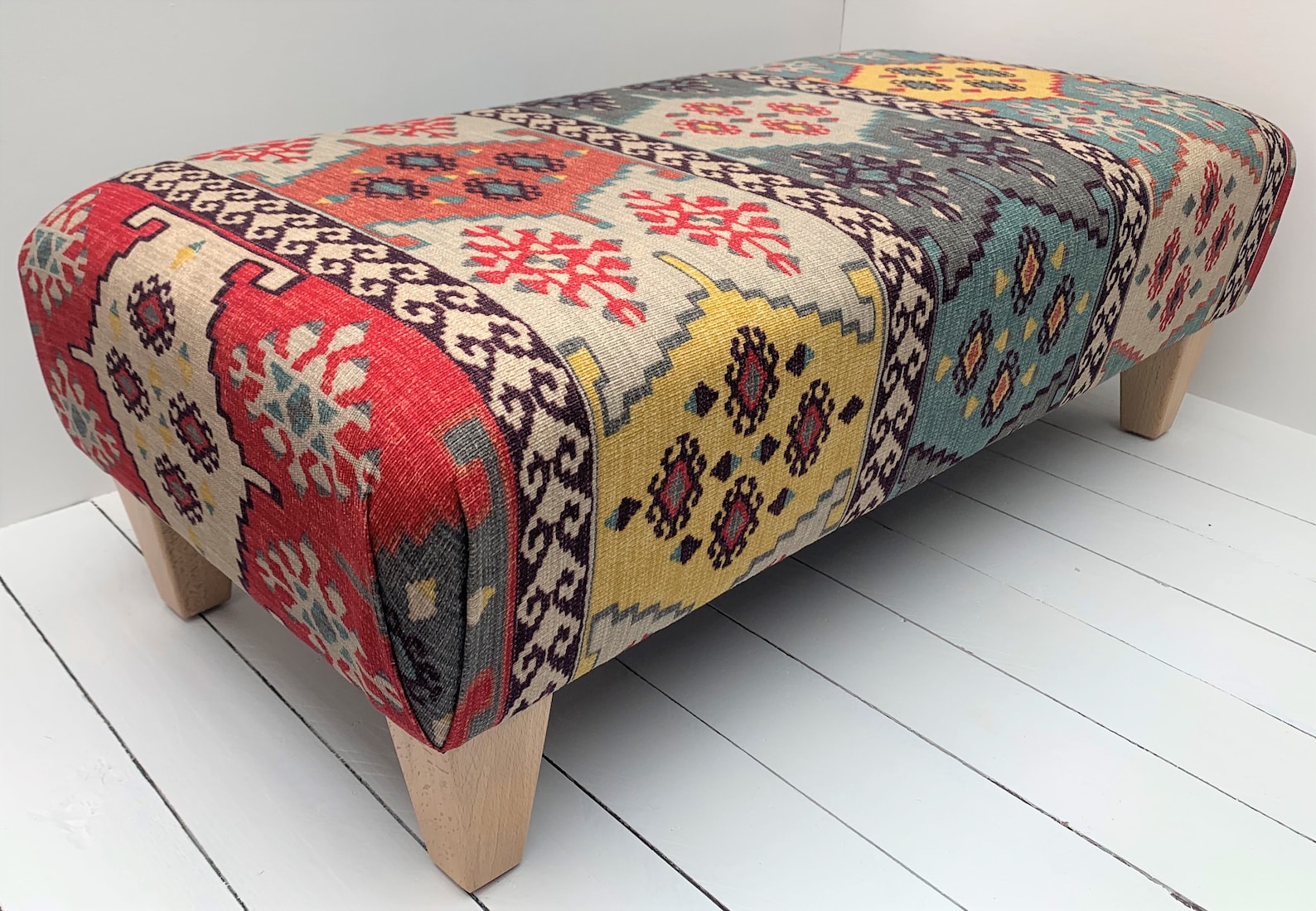 NEW Handmade Footstool in Warwick Anthropology Fabrics 3 - Etsy UK