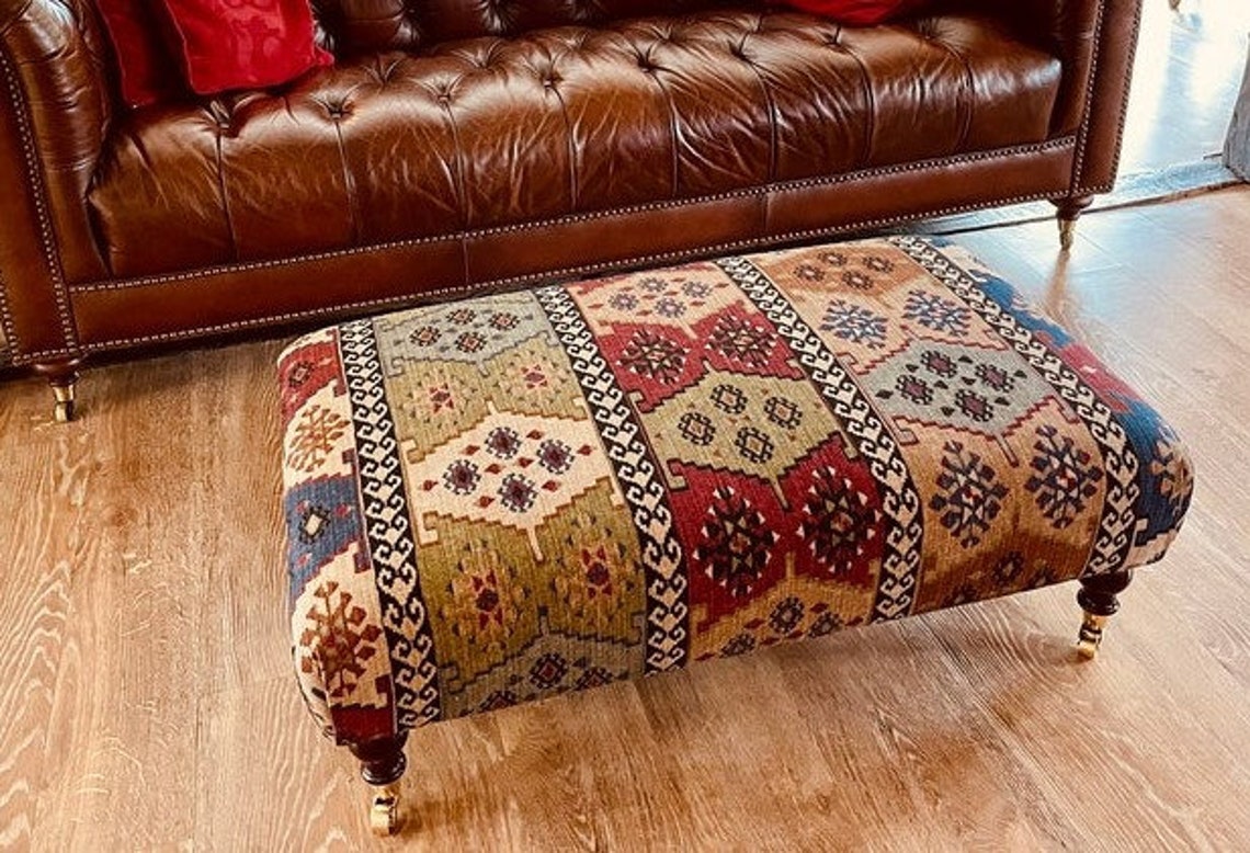 NEW Handmade Footstool in Warwick Anthropology Fabrics 3 - Etsy UK