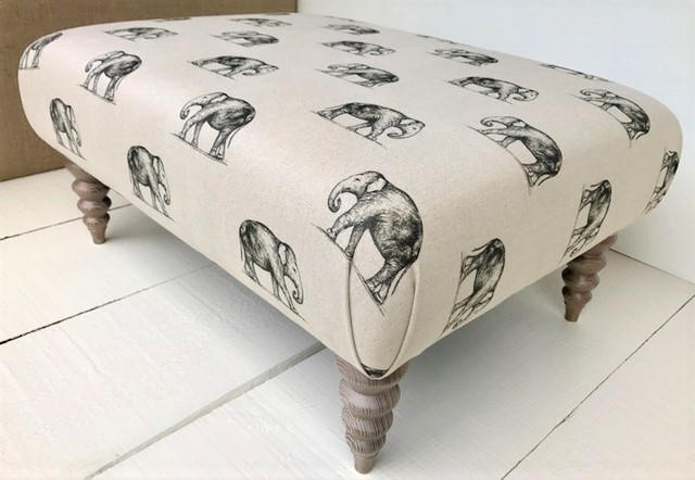 NEW Handmade Footstool in Art of the Loom Serengeti Fabrics. Choose ...