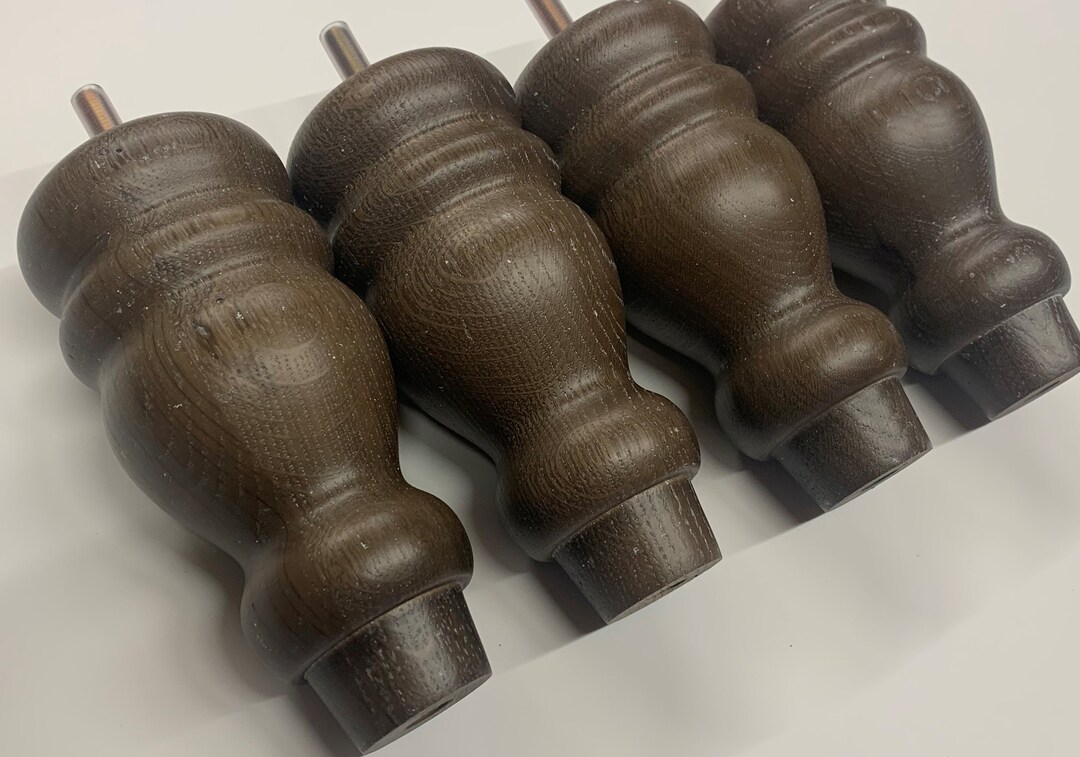 SALE - Set of SOLID OAK Turned Furniture Feet / Legs. Sold in Sets of 2 ...